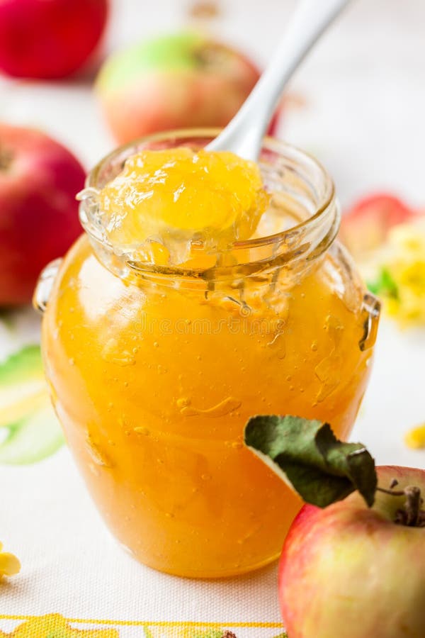 Apple jam stock image. Image of autumn, sweet, closeup - 42395883