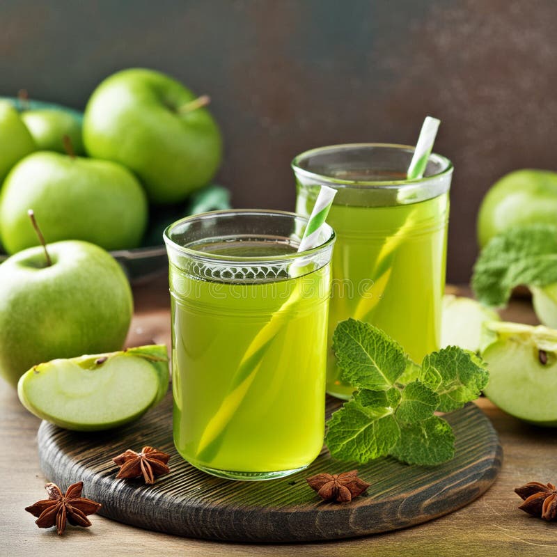 Apple Juice Glass AI Generated Stock Illustration - Illustration of healthy, vegetarian: 325178948