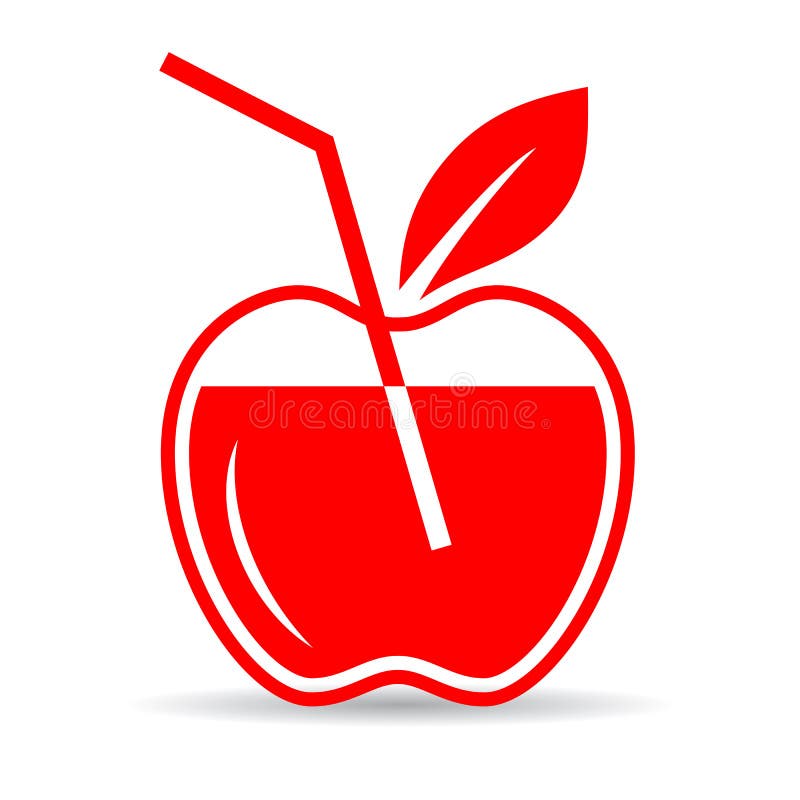 Apple juice vector icon stock vector. Illustration of juice - 83617831