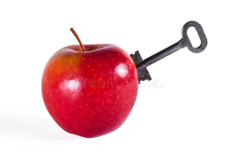 Apple with key stock photo. Image of business, hope, healthy - 51705652