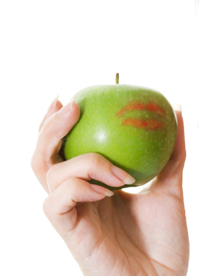 Apple kiss stock photo. Image of apple, love, fruit, health - 21626222