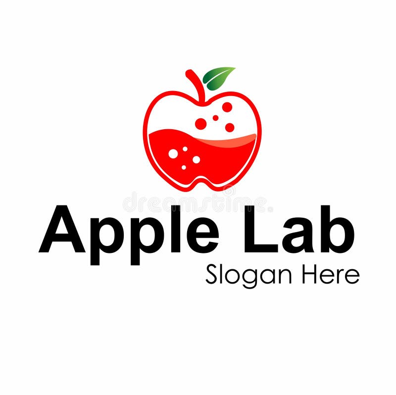 Apple Lab Logo Design Concept Stock Vector - Illustration of vector ...