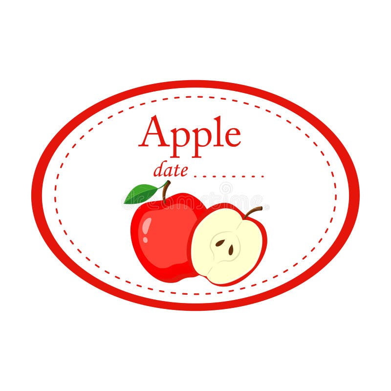 Apple label background stock vector. Illustration of sticker - 25657176