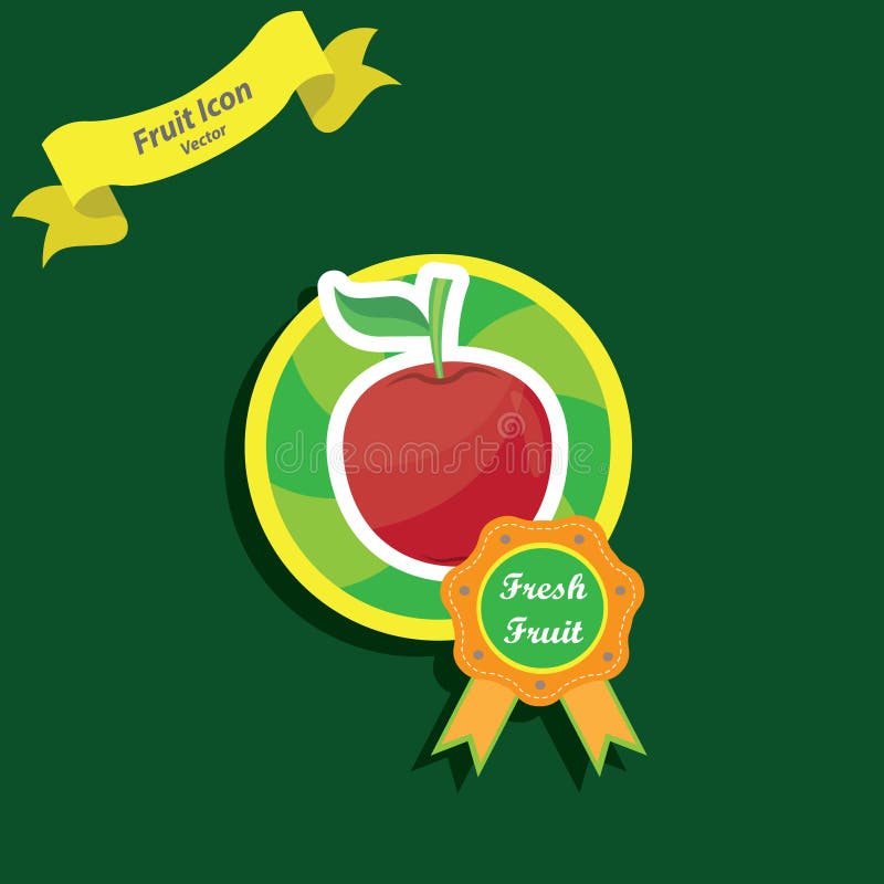 Apple label stock vector. Illustration of fresh, salad - 40892159