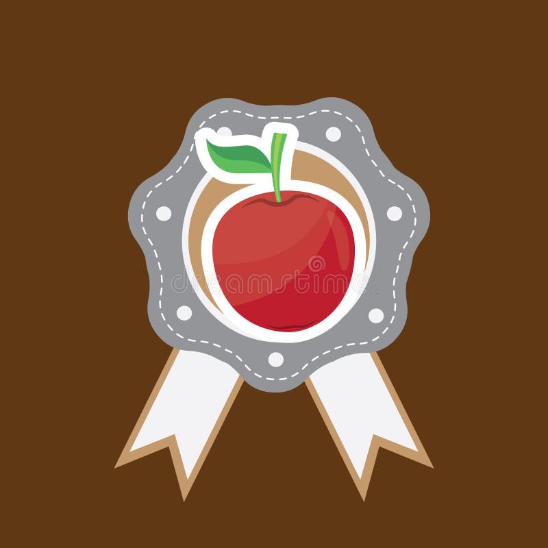 Apple Label. Vector Illustration Decorative Design Stock Vector ...