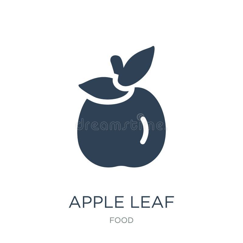 Apple Leaf Icon in Trendy Design Style. Apple Leaf Icon Isolated on ...