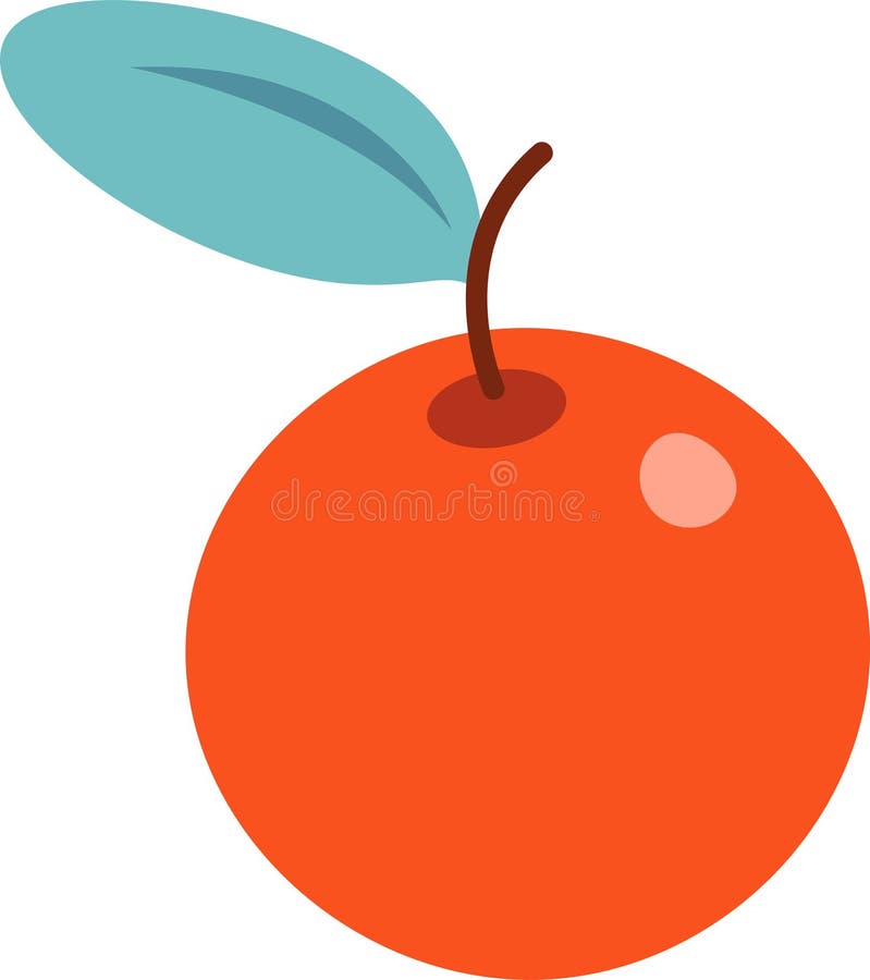 Apple with Leaf stock vector. Illustration of vegetarian - 283864900