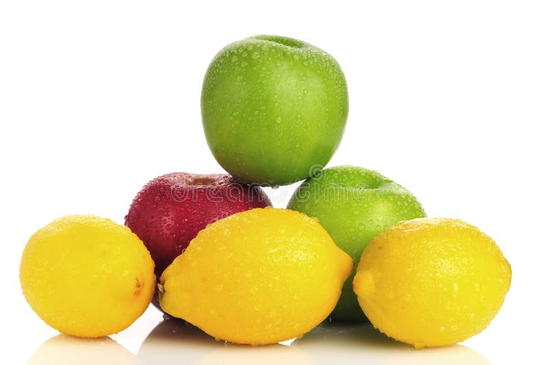 Apple and lemon stock image. Image of fruit, apple, healthy - 18800859