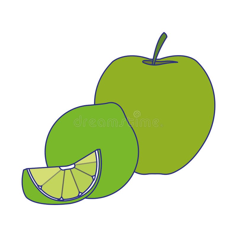 Apple and Lemon Icon, Colorful Design Stock Vector - Illustration of ...