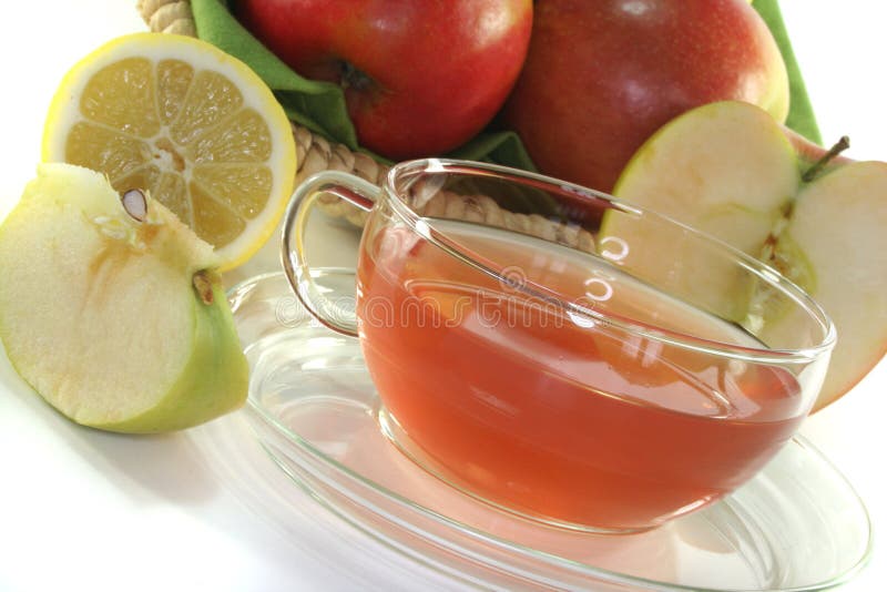 Apple-lemon tea stock photo. Image of apple, drink, plant - 16497546