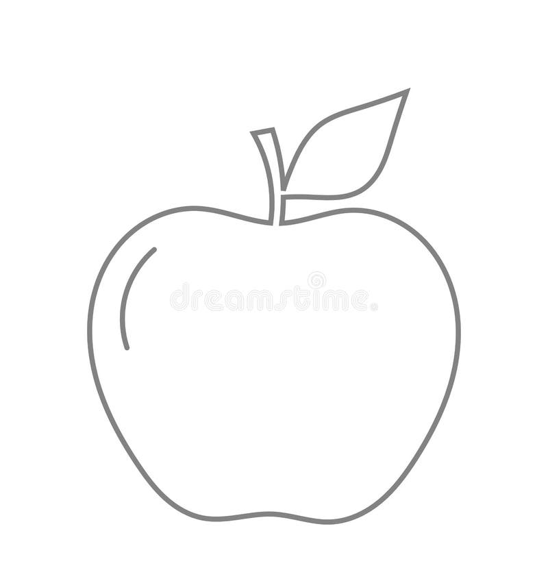 Apple line shape stock vector. Illustration of graphic - 137395819