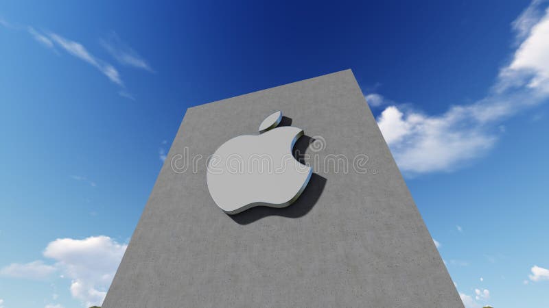 Apple Logo, Editorial Use only, 3D Editorial Stock Photo - Illustration ...