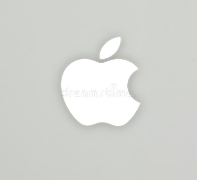 The Apple Logo on Mac Book White Notebook Editorial Photography - Image ...