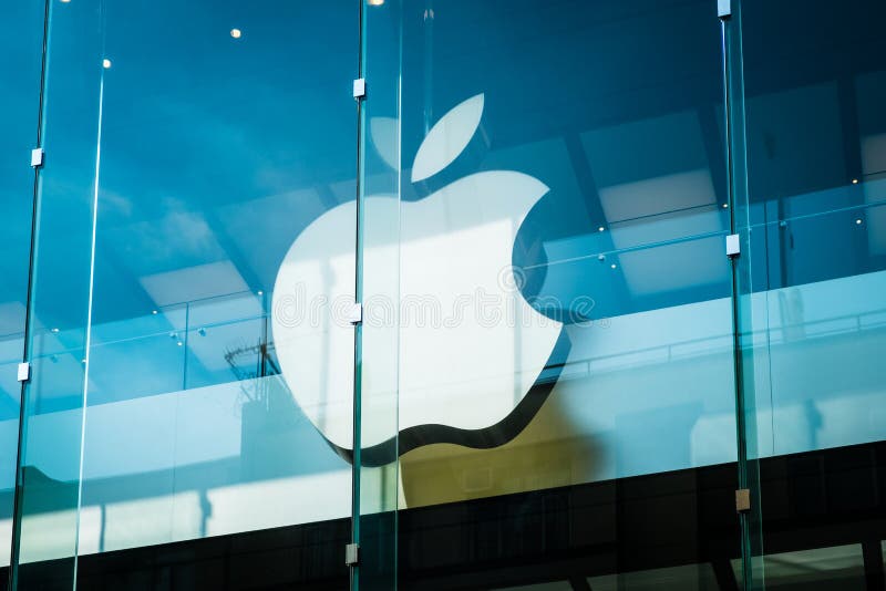 The Apple Logo In Apple Store Editorial Photo - Image of logo, closeup ...