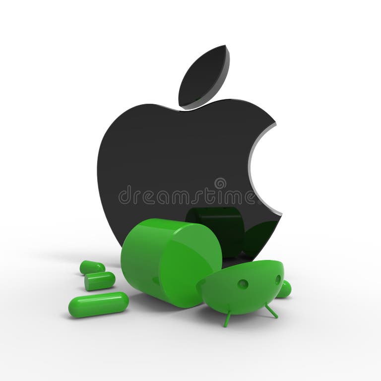Apple Logo Vs Android Logo Isolated Stock Illustrations – 49 Apple Logo ...