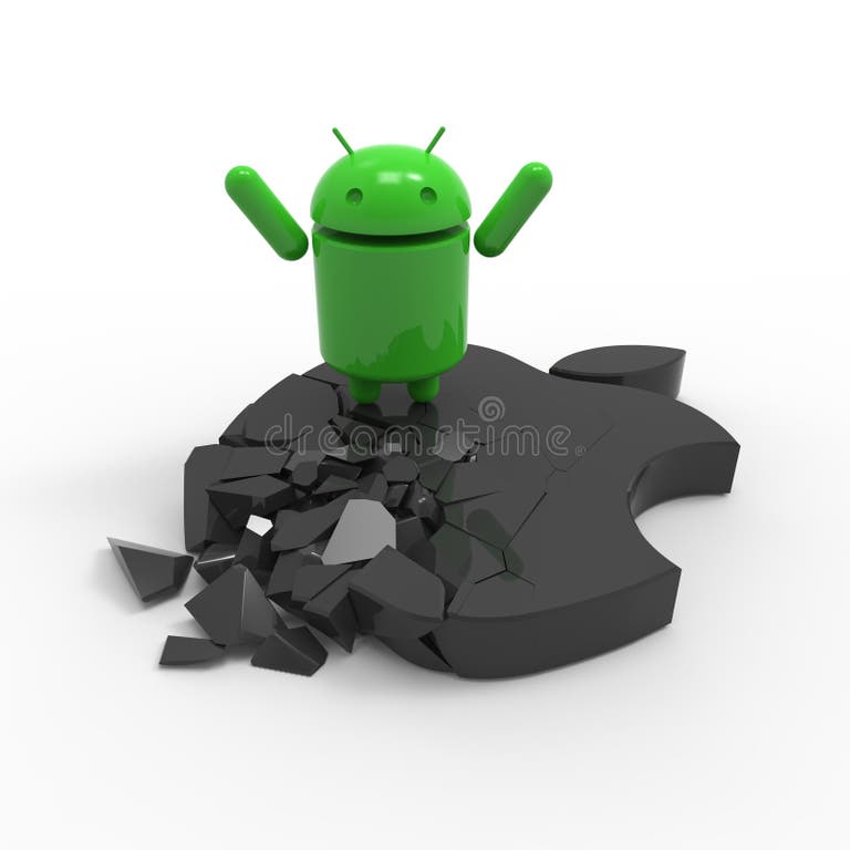 Apple Logo Vs Android Logo Isolated Stock Illustrations – 49 Apple Logo ...