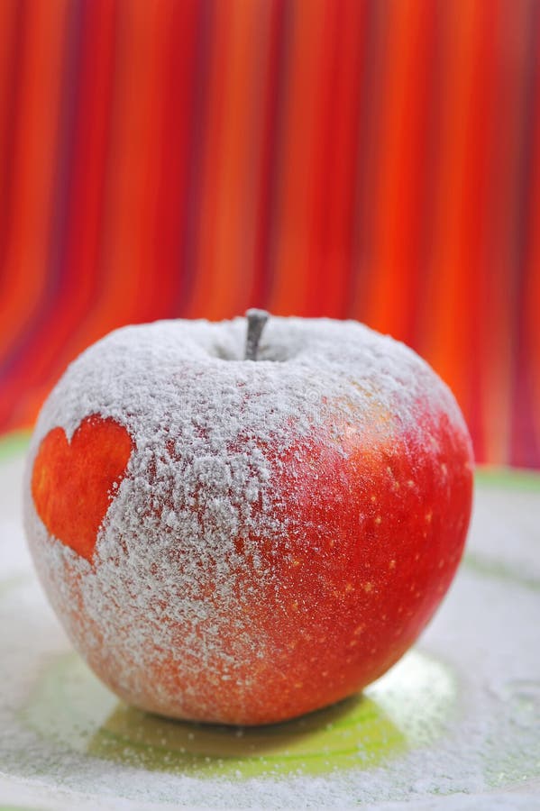 Apple love stock image. Image of heart, fruit, decoration - 18711015