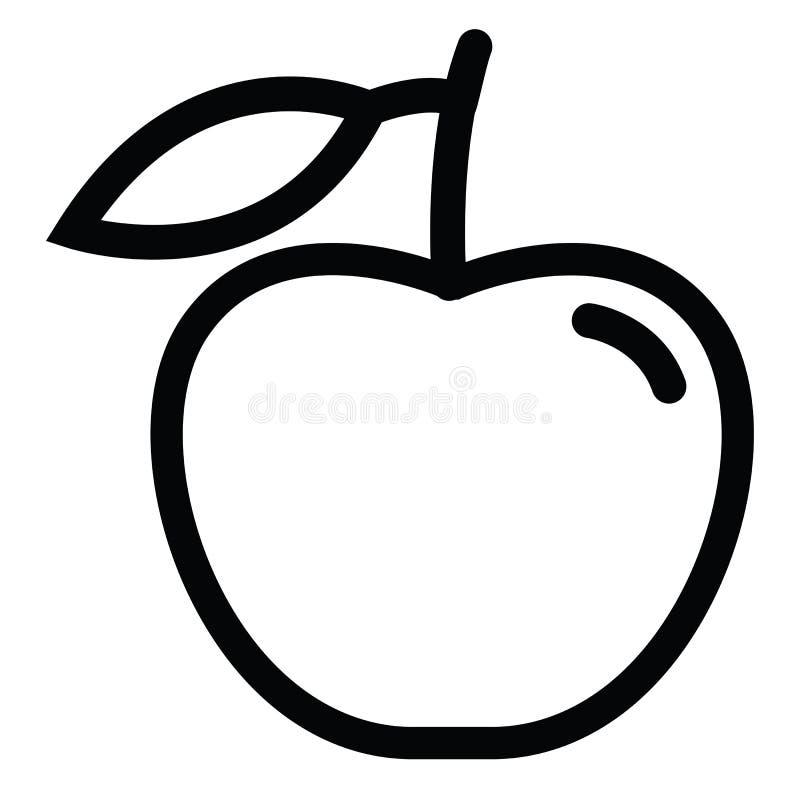 Apple for lunch, icon stock vector. Illustration of healthy - 259787160