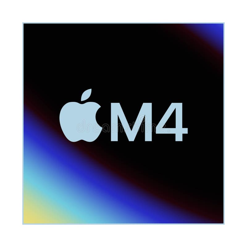 Apple M4 Logo, Isolated on Transparent Background, Vector Illustration ...