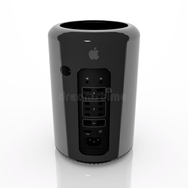 Apple Mac Pro Isolated on White Rear View Editorial Photography - Image ...