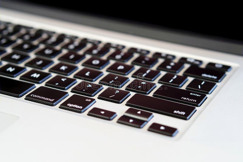 Apple Macbook Pro 2014 Keyboard Close-up Stock Image - Image of ...