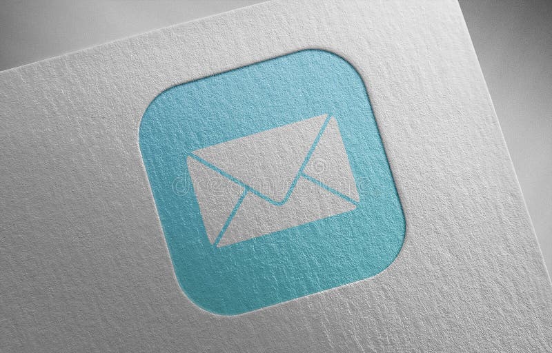 Mail-ios_1 on Paper Texture Editorial Stock Photo - Image of email ...