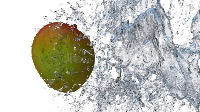 Apple Mango Water Splash on Transparent Background 01 (Super Slow ...