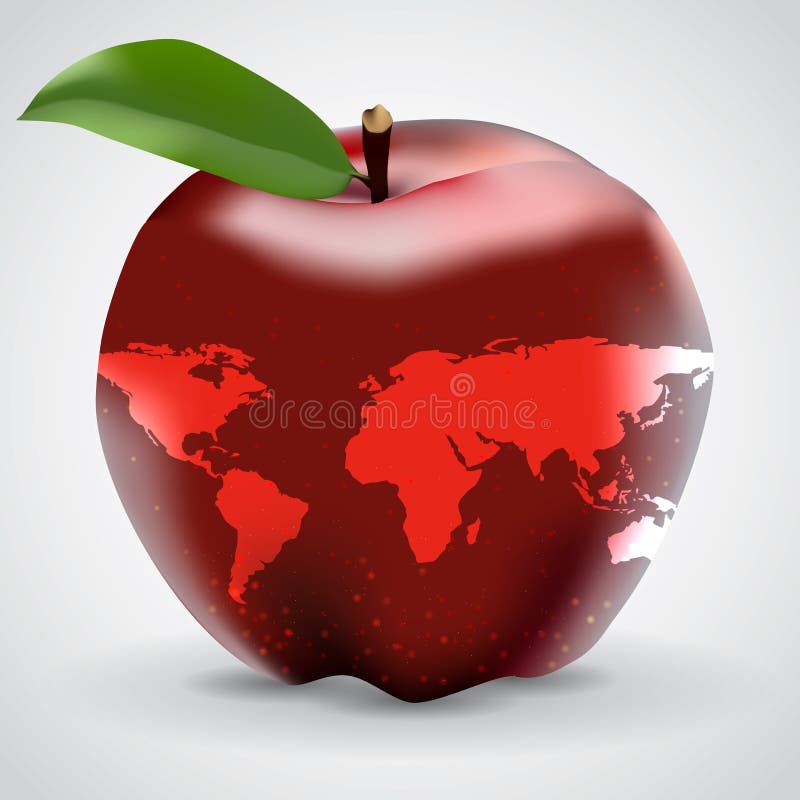 Red Apple World Map Stock Illustrations – 122 Red Apple World Map Stock ...