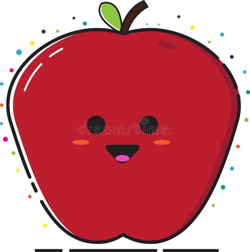 Apple Vector Design with Mbe Style Stock Vector - Illustration of apple ...