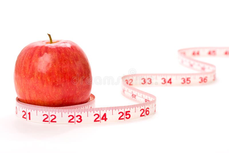 Apple and measuring tape stock image. Image of measure - 809397