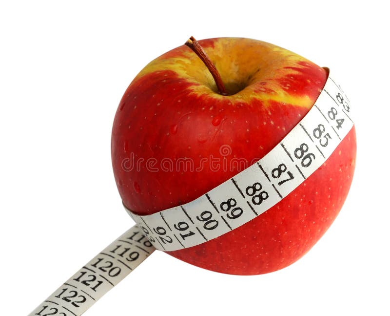 Apple and tape measure 2 stock photo. Image of fruits, apples - 115956