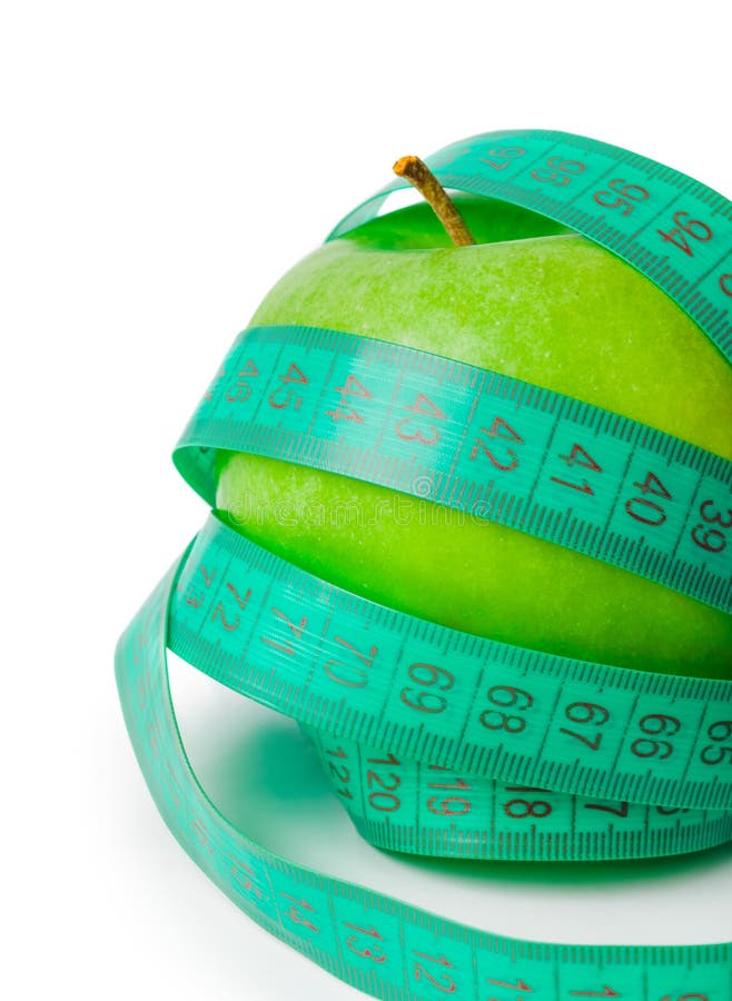 Apple and measuring tape stock photo. Image of healthcare - 167260106