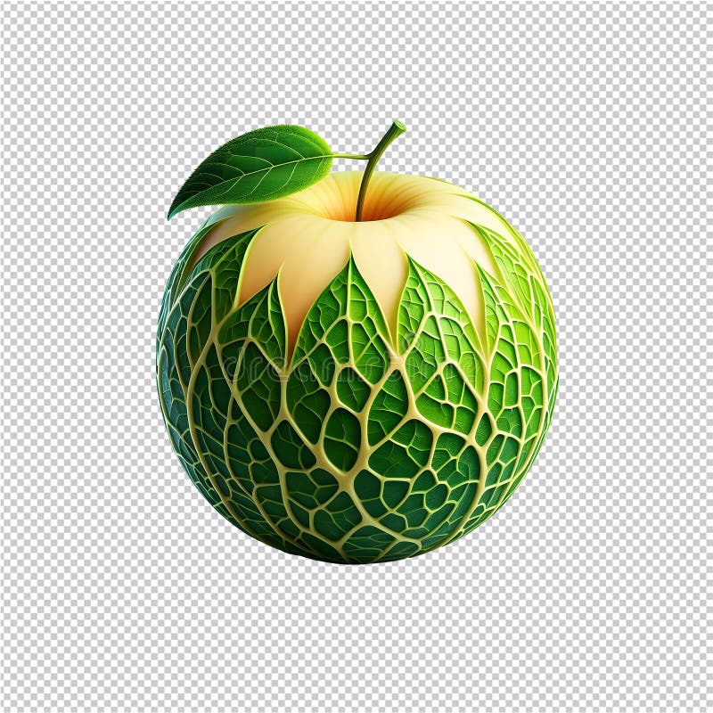 Apple Melon Isolated on Transparent Background Stock Photo ...