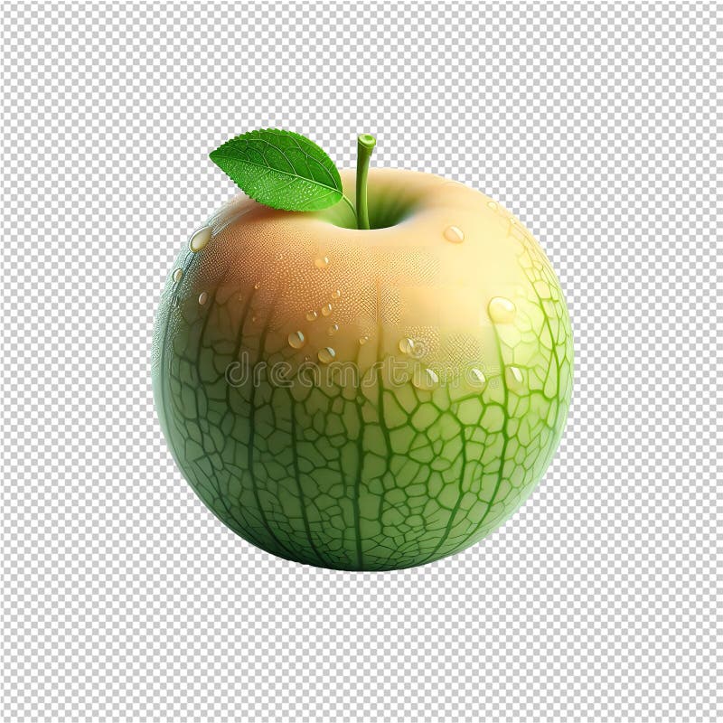 Apple Melon Isolated on Transparent Background Stock Photo ...
