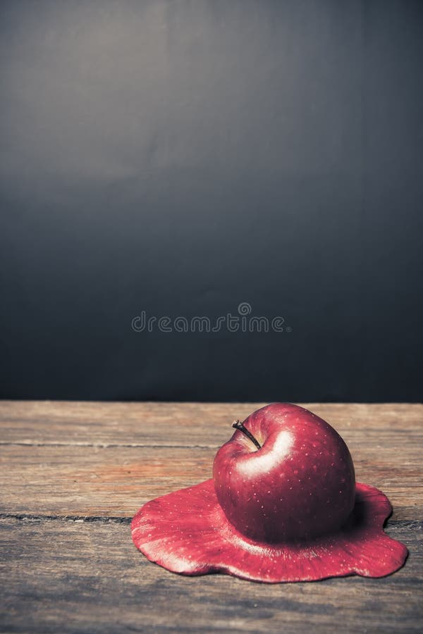 Apple melting on the floor stock photo. Image of ecology - 17630522