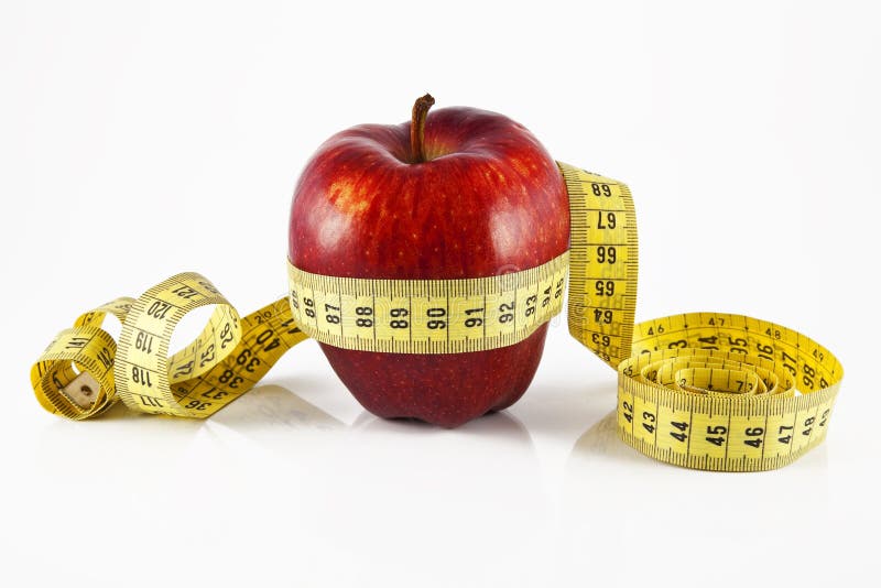 Apple and meter stock photo. Image of healthy, organic - 19196938