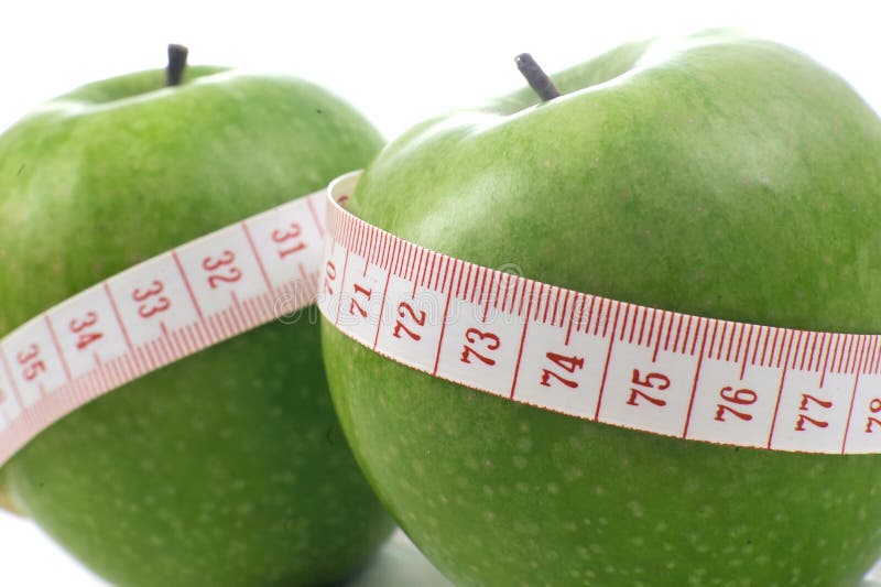 Apple and Meter - Diet Composition Stock Photo - Image of measurement ...