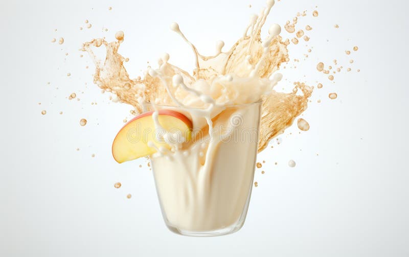 Apple Milkshake without Background Stock Illustration - Illustration of ...