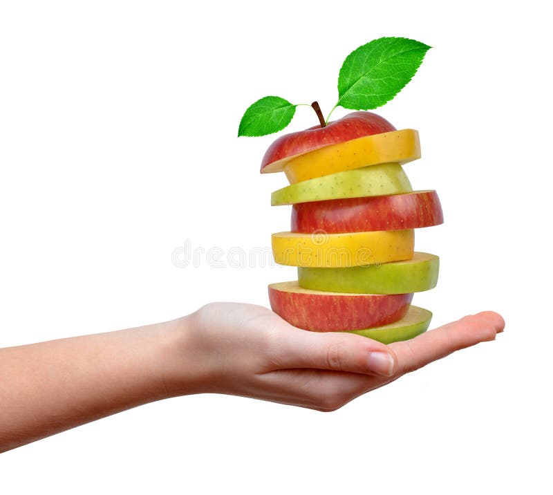 Apple mix in hands stock photo. Image of assortment, isolated - 40283080
