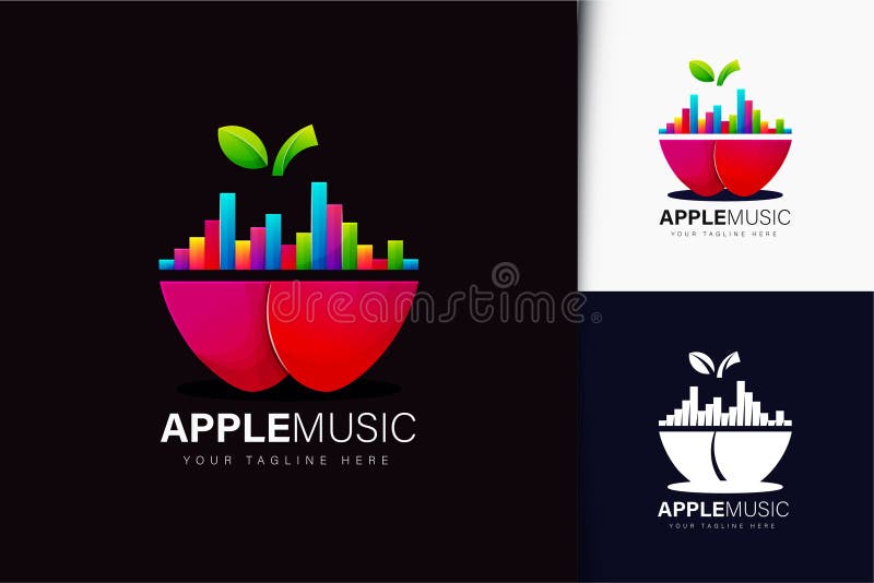 Apple music logo design stock vector. Illustration of element - 255617390