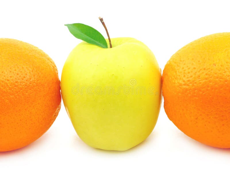 Apple and Orange stock image. Image of studio, comparison - 12280631