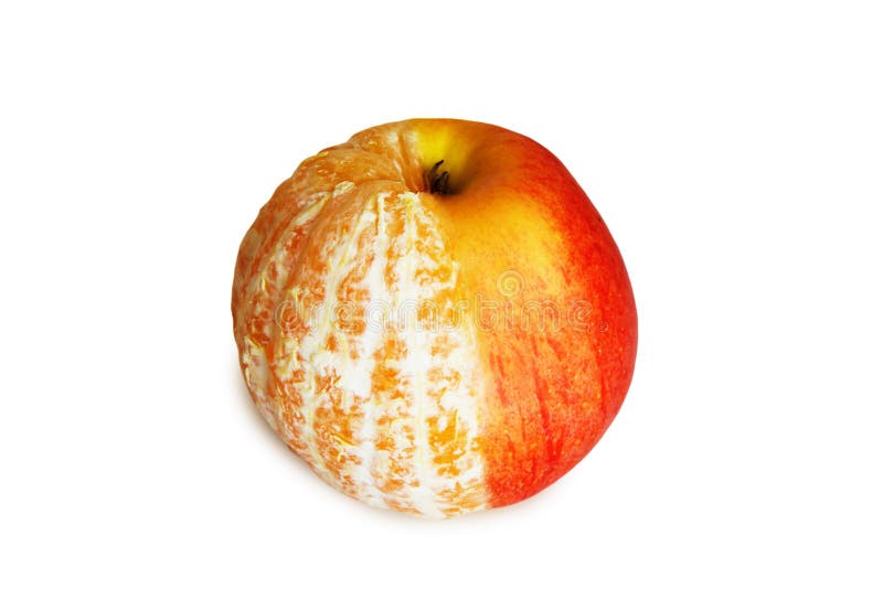 Apple and Orange Combination Stock Photo - Image of biology, orange ...