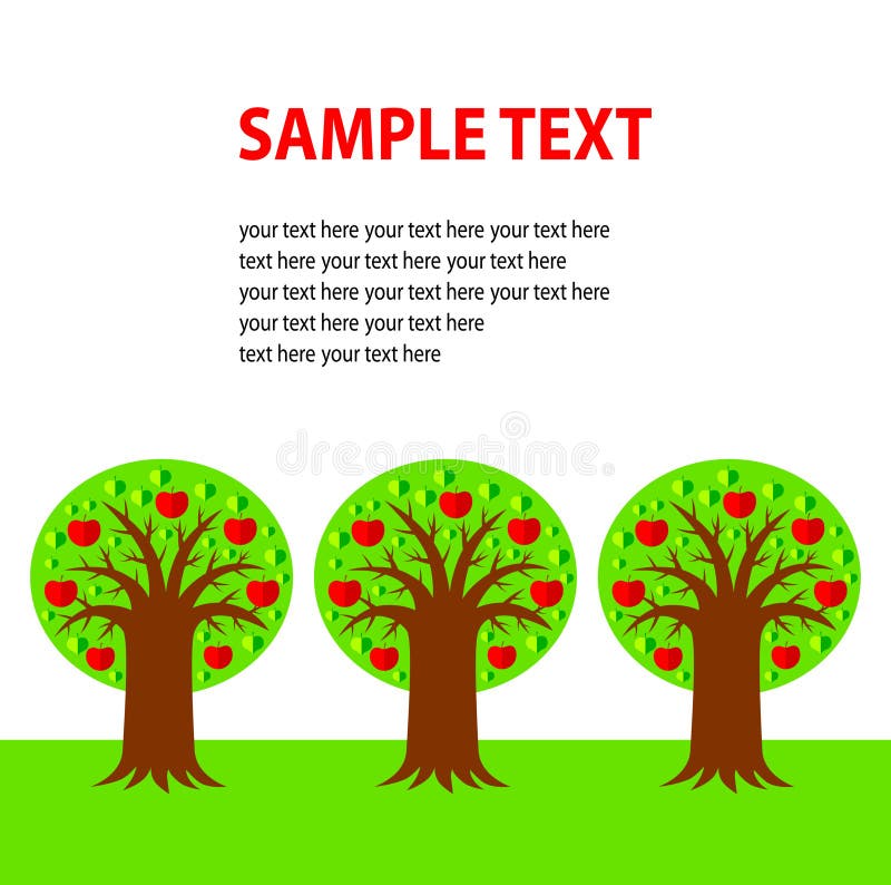 Apple orchard stock vector. Illustration of seasonal - 30342492