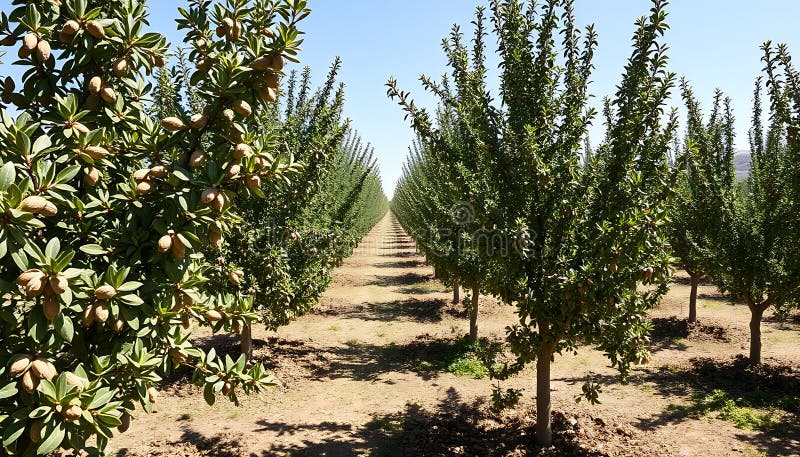 Apple Orchard Rows, Fruit Farming and Orderly Tree Cultivation ...