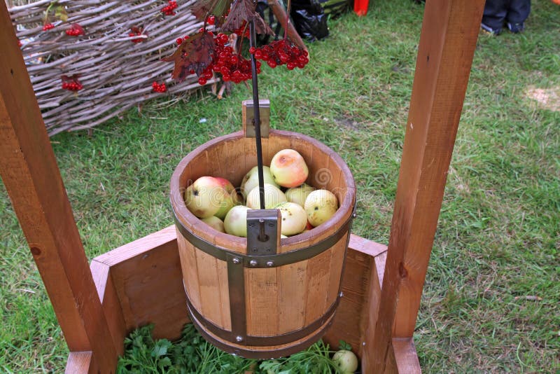 Apple in pail stock photo. Image of cider, container - 25145896