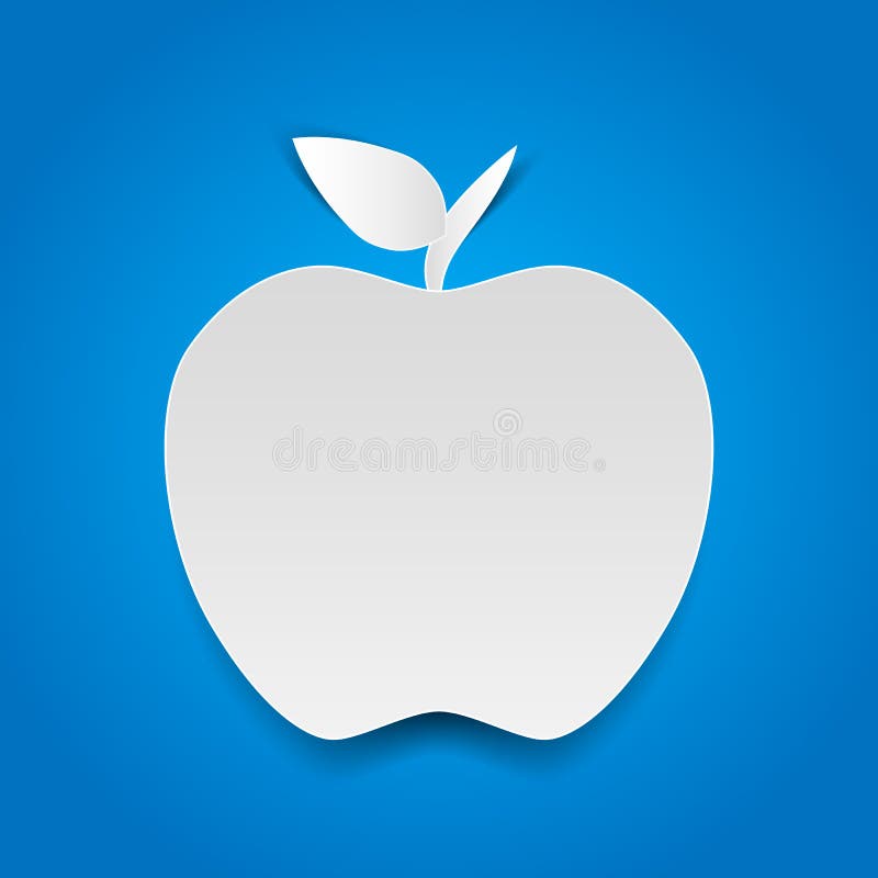 Apple - paper cut design stock vector. Illustration of bright - 90273788