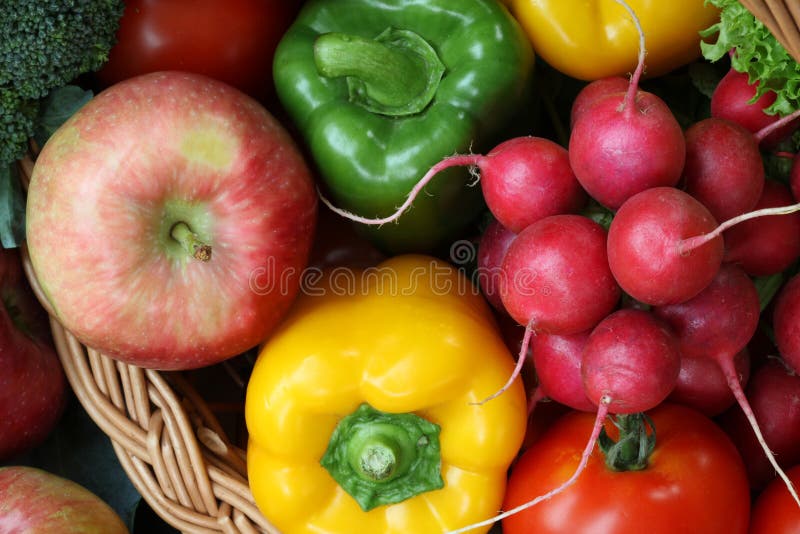 Apple, paprika, radish stock photo. Image of healthy - 26381424