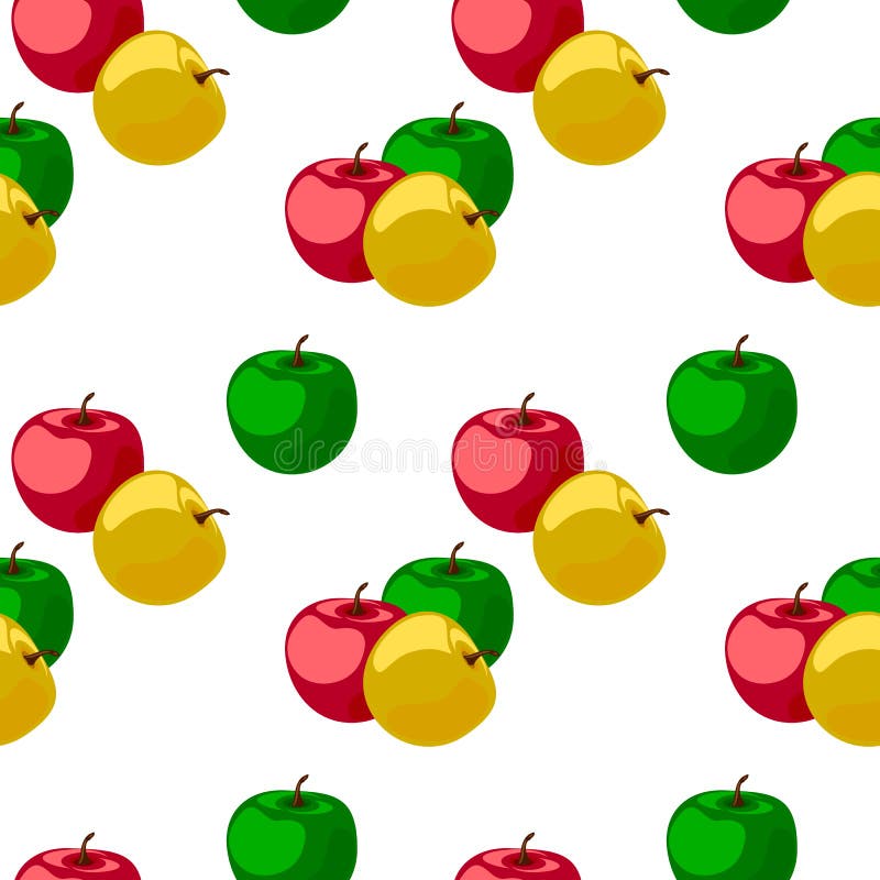 Apple pattern stock vector. Illustration of isolated - 27802239