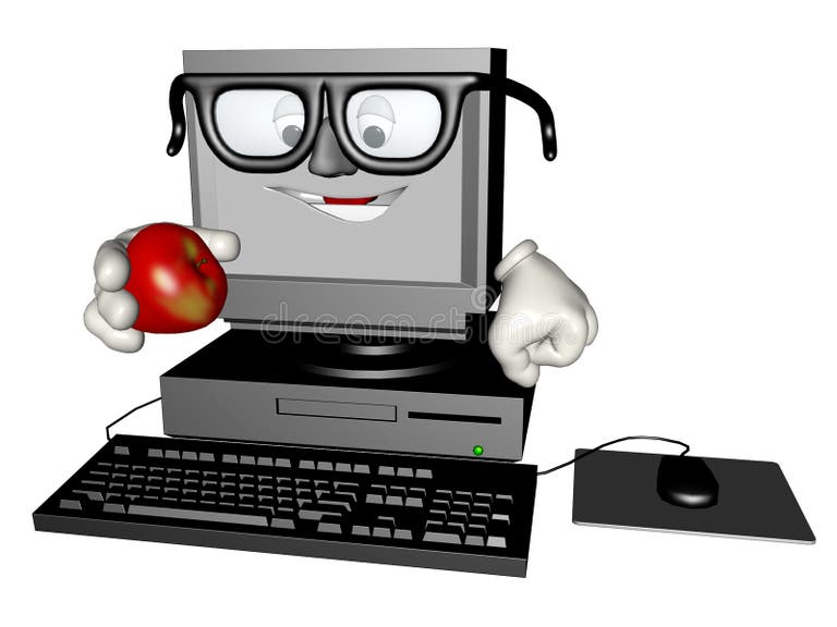 Apple for a PC stock illustration. Illustration of icon - 197544