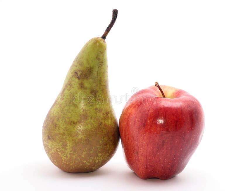 Apple and pear stock image. Image of food, difference - 14490755